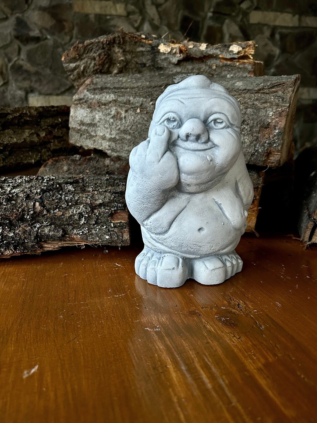 Old Granny Troll With Middle Finger Garden Statue Concrete - Etsy