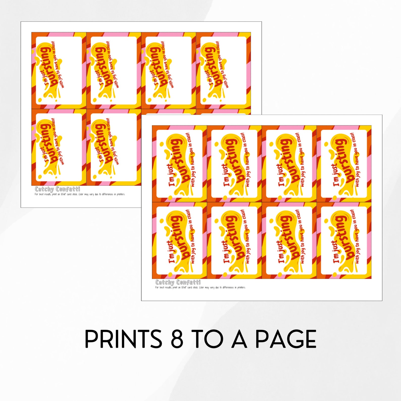 Bursting With Joy in My Class - Starburst Back to School Gift Tag - Non ...