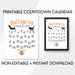 Printable Creepy Halloween Countdown Calendar - Non-editable - Instant ...
