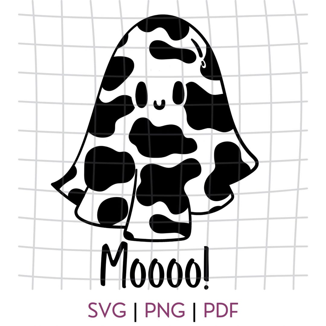 Cow Ghost Moo! SVG Cut File / JPG / PDF - Etsy