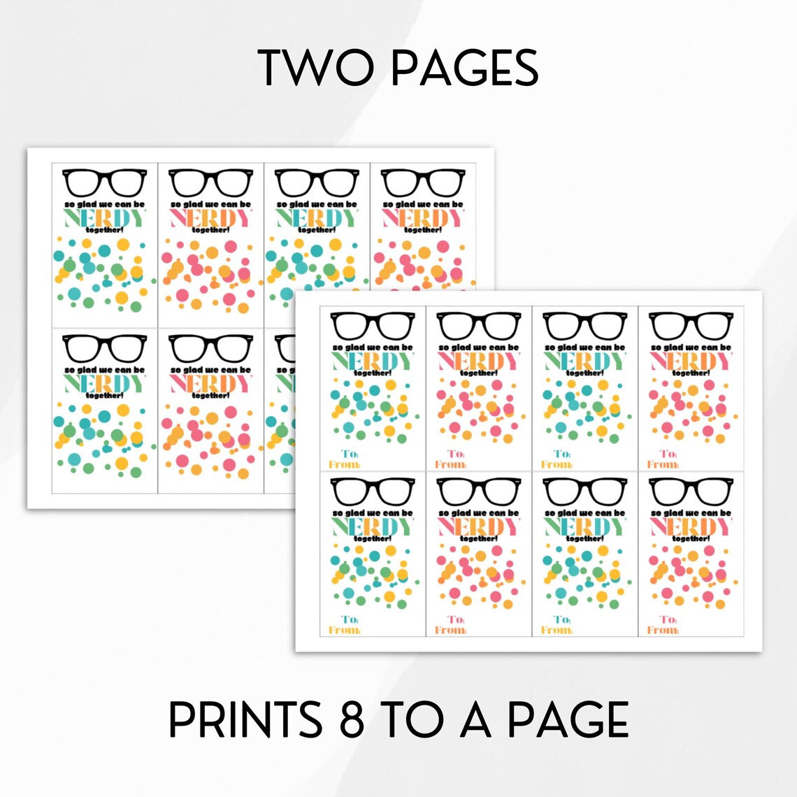 Nerds Non-editable Printable Nerds Class Treat Tag; so Glad We Can Be ...