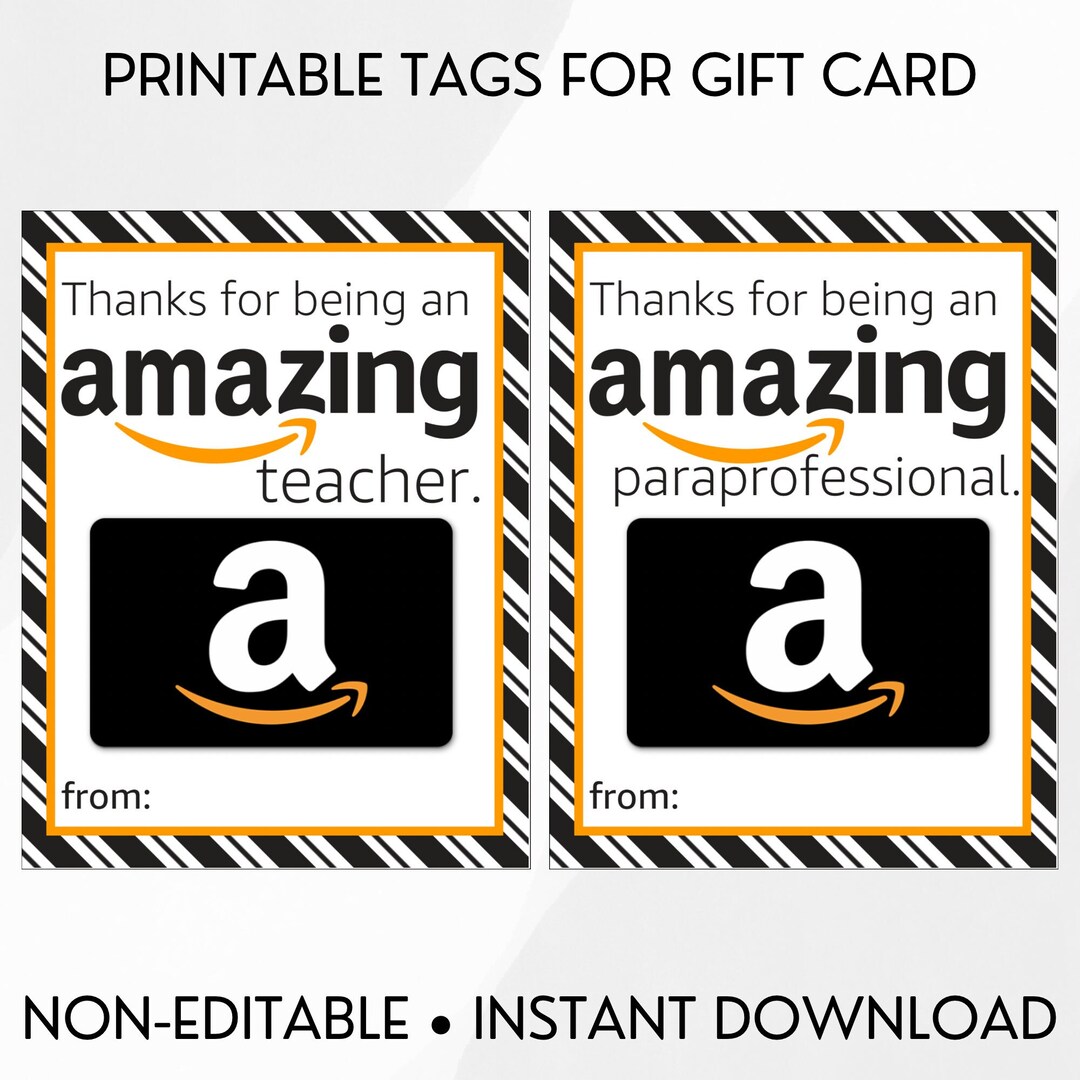 Thanks for Being an Amazing Teacher, Paraprofessional, Amazon Gift Card ...