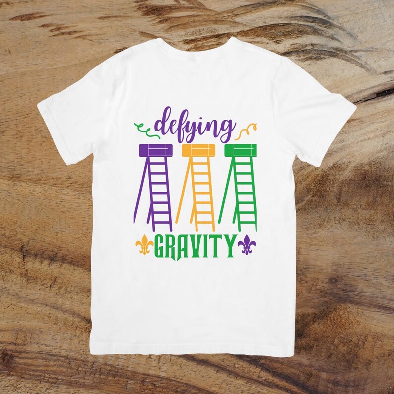 Defying Gravity Mardi Gras Ladder - SVG Cut File / PNG / PDF - Cricut ...