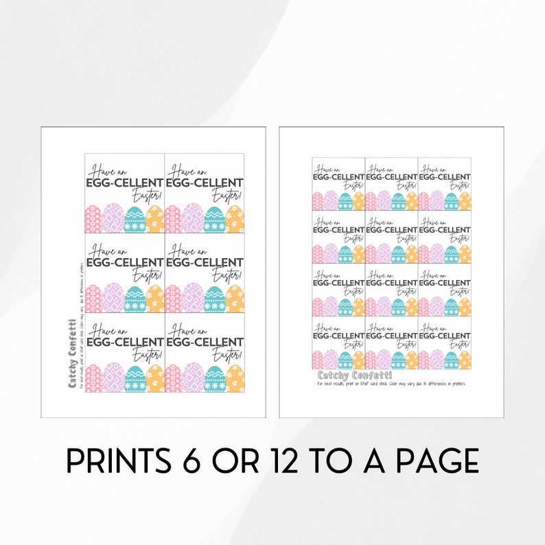 Have an EGG-CELLENT Easter; Egg Treat Non-editable Printable Gift Tags ...