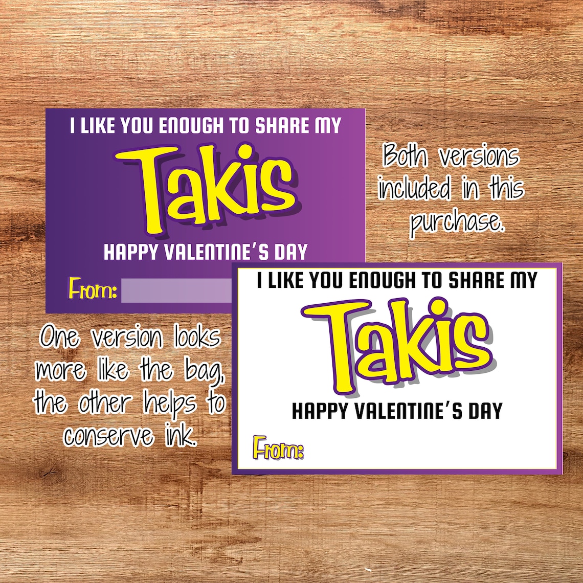 Takis Non-editable Printable Valentines; Not Mushy; No Sugar Valentine ...