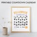 Printable Cute Halloween Countdown Calendar - Non-editable - Instant ...