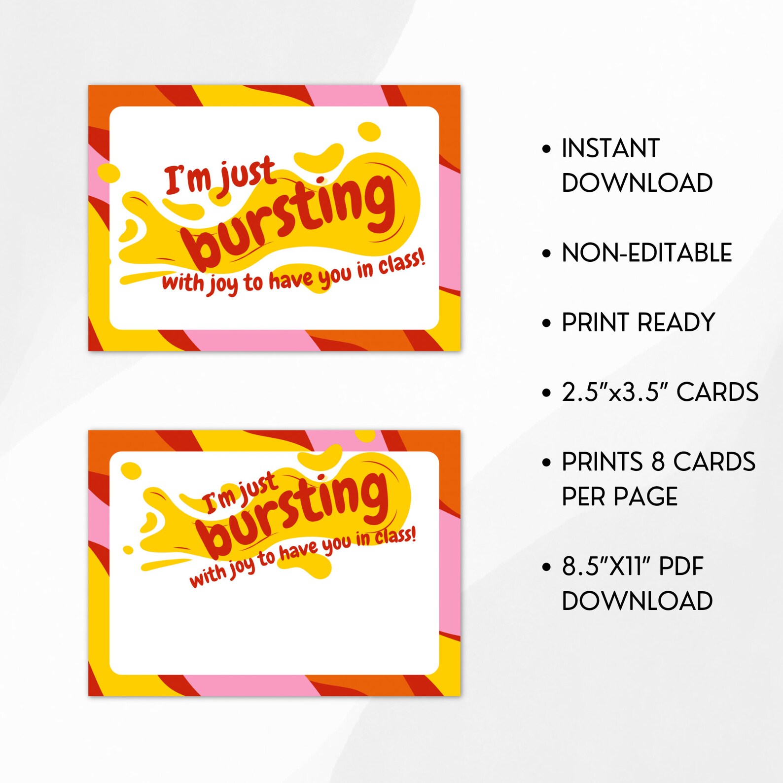 Bursting With Joy in My Class - Starburst Back to School Gift Tag - Non ...