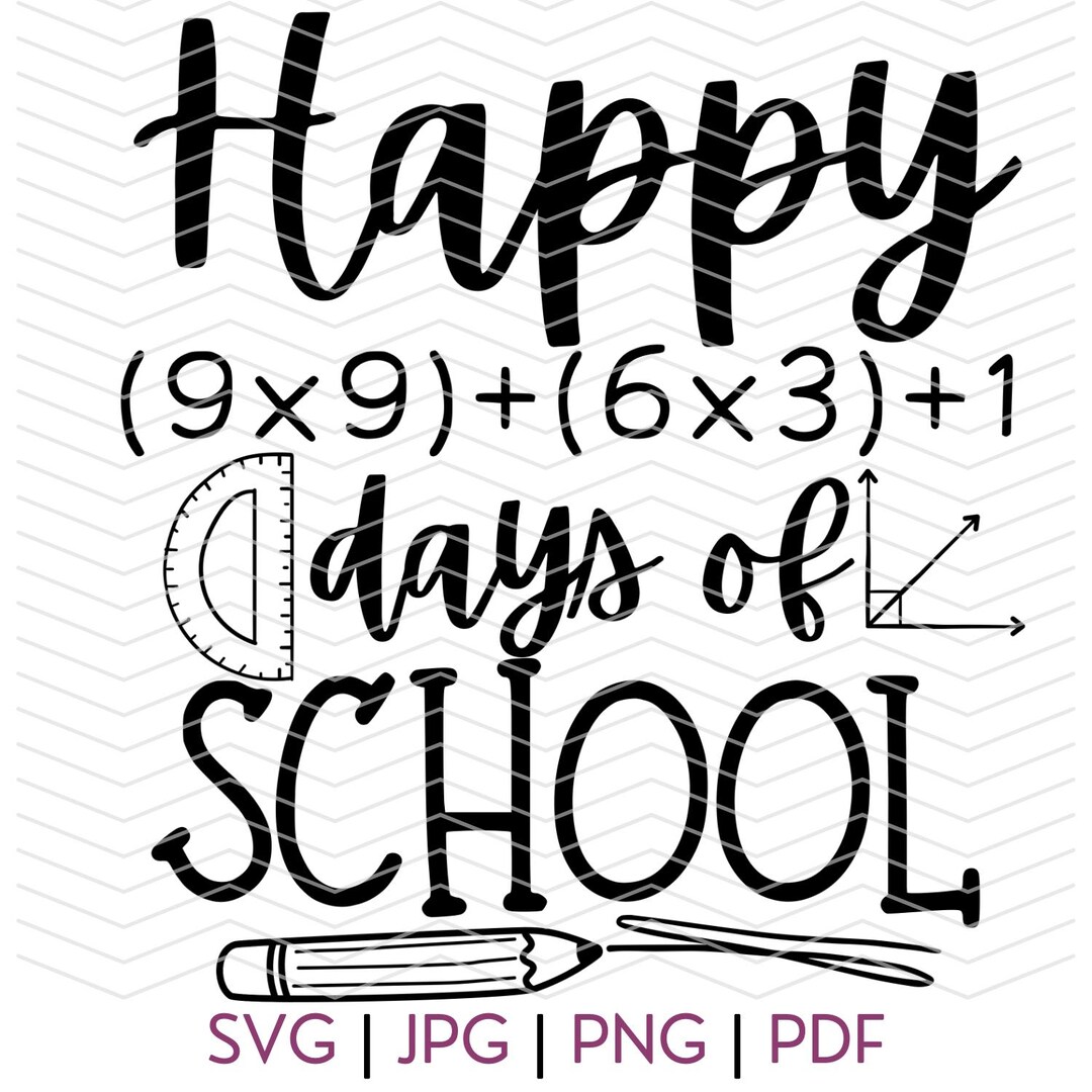 Math 100 Days of School - Algebra - 100th Day of School - SVG Cut File ...