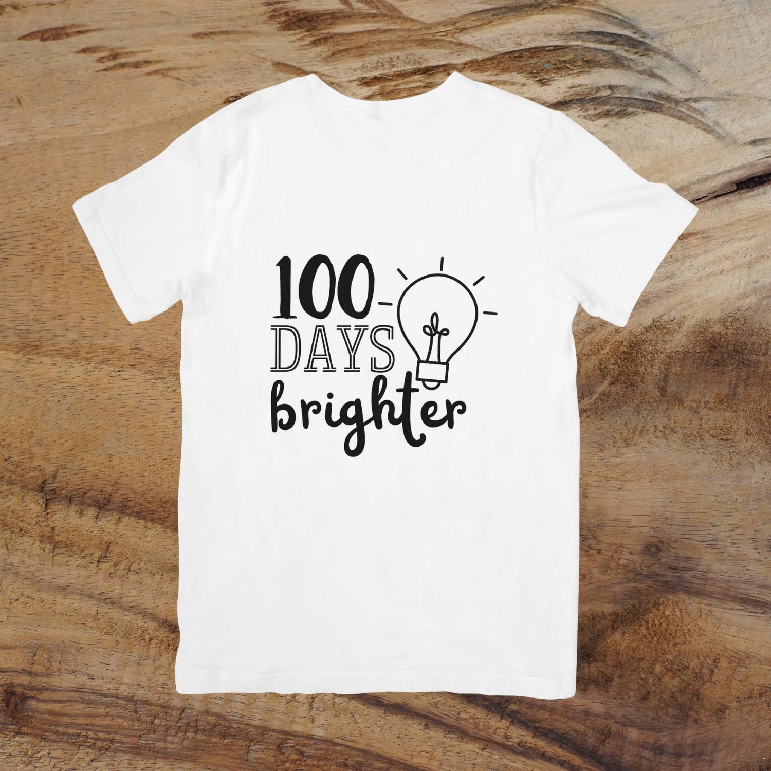 100 Days Brighter - 100th Day of School - SVG Cut File / JPG / PDF ...