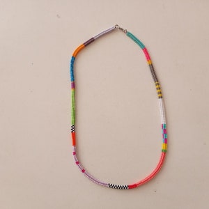 Hand-woven Necklace, Colorful Necklace, Bohemian Necklace, Colorful ...