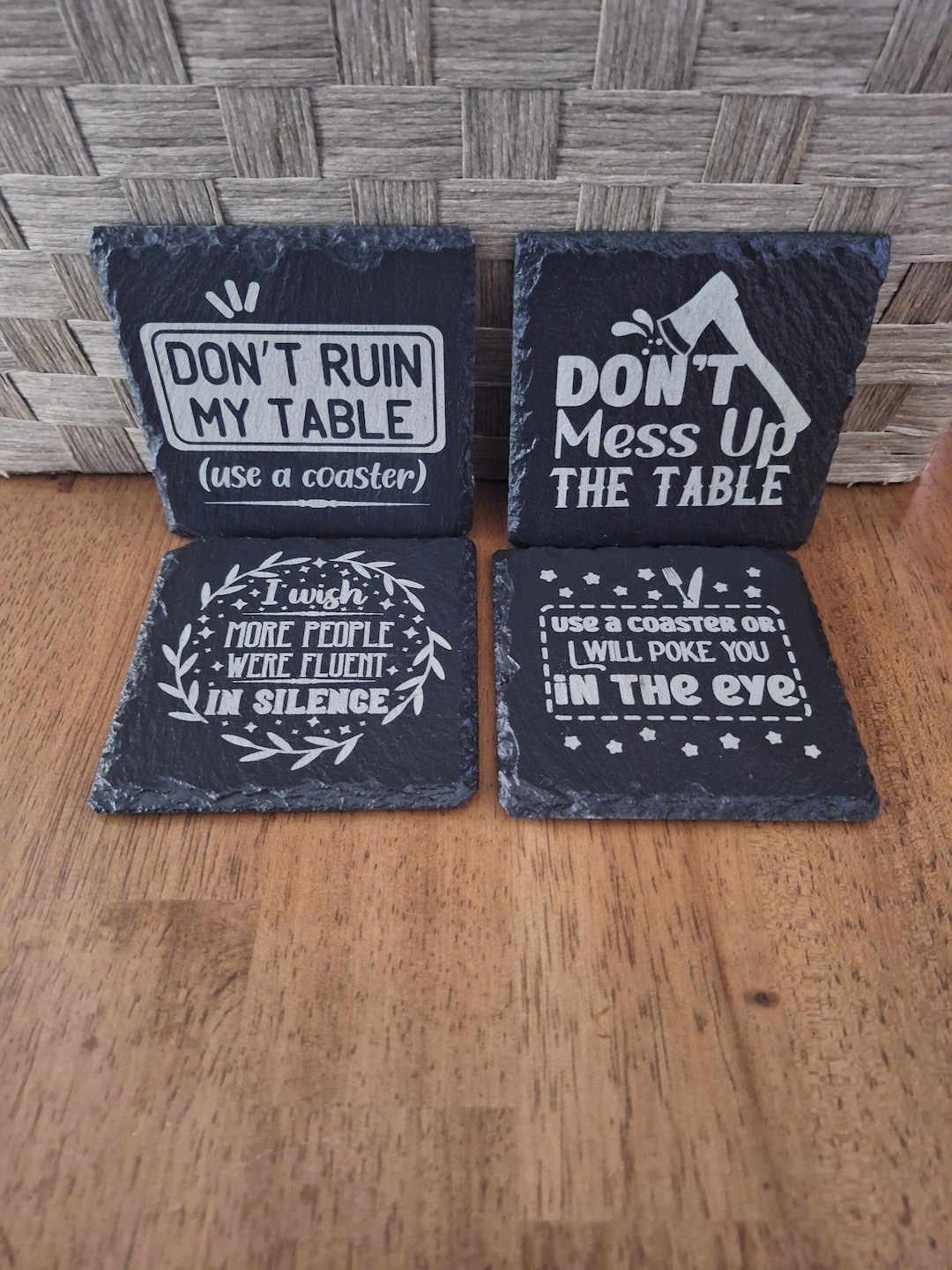 Funny Slate Coasters, Sassy Coasters, Funny Gift - Etsy