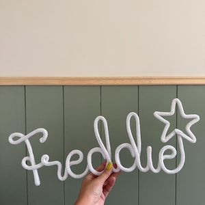 Personalized Knitted Wire Name Sign With Stars: Nursery Decor. Boy Wall ...