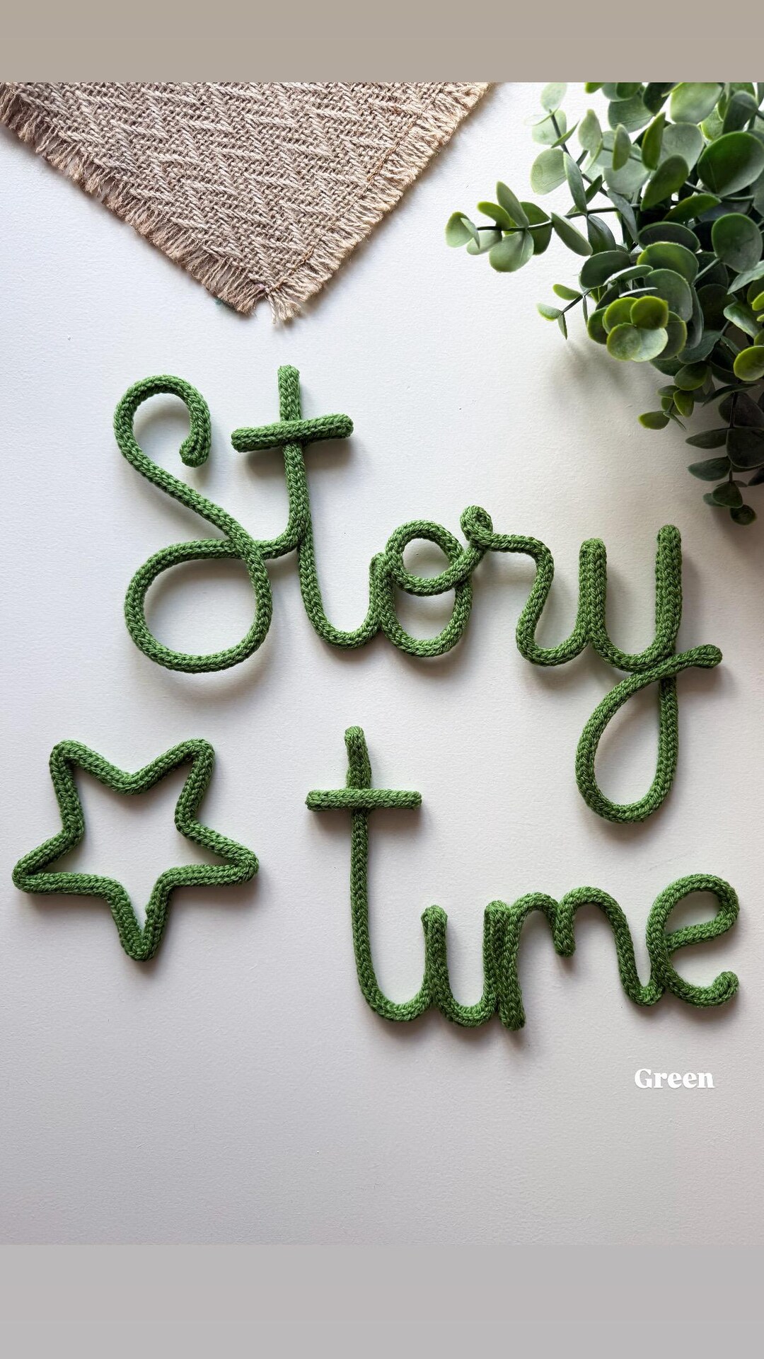 Knitted Wire 'story Time' Sign: Kids Room Decor - Etsy
