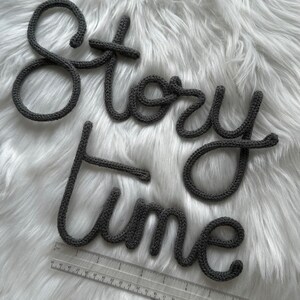 Story Time / Knitted Wire Sign / Kids Room Wall Decor / Reading Corner ...