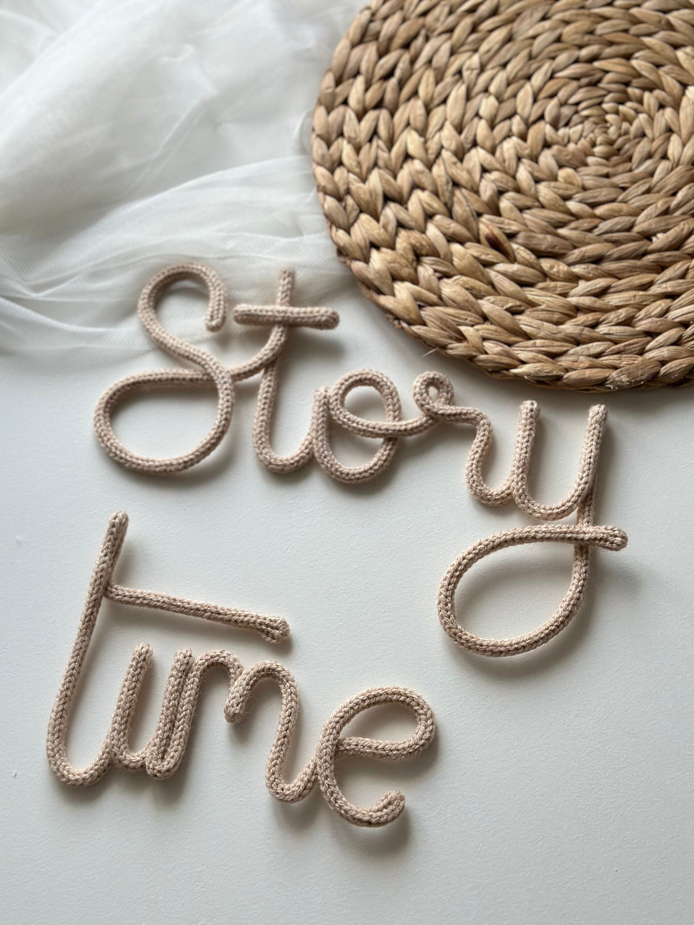 Knitted Wire 'story Time' Sign: Kids Room Decor - Etsy