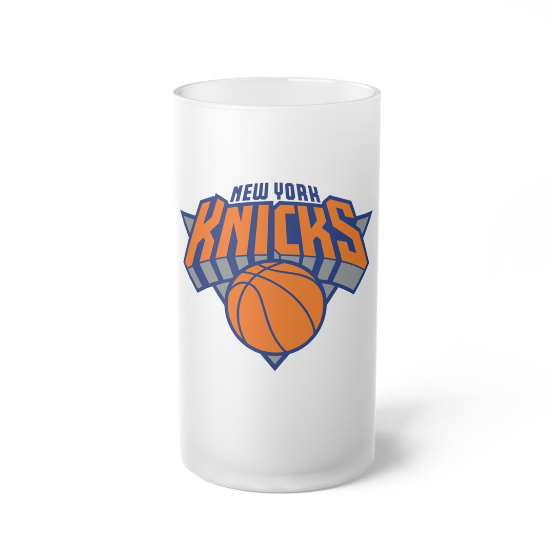 NY Knicks Frosted Glass Beer Mug - Etsy