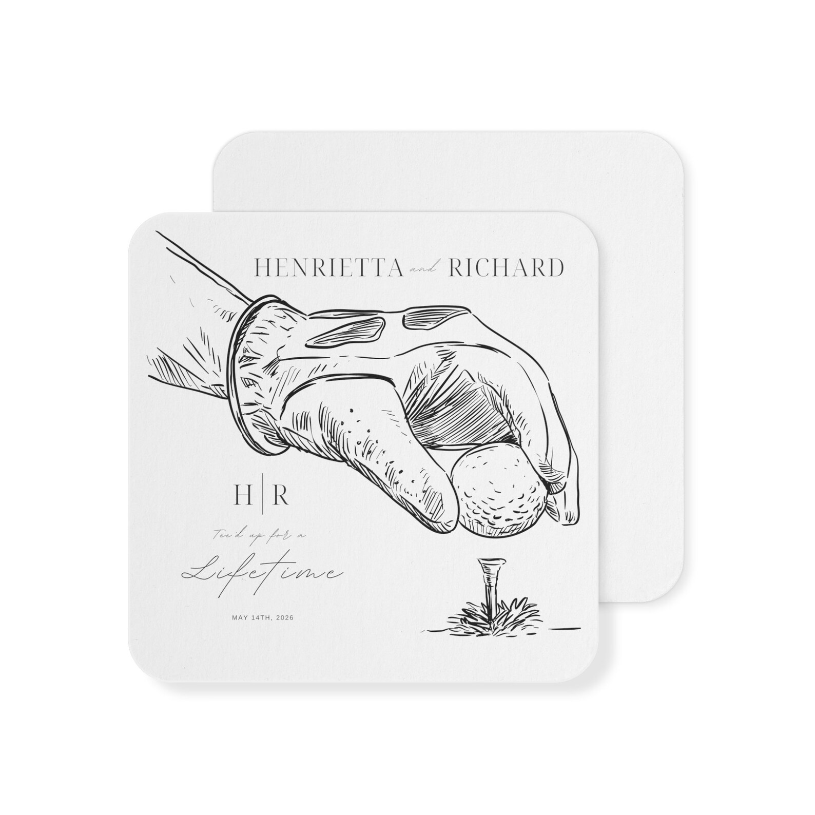 Personalized Golf Wedding Party Favors Drink Coasters (50, 100 Pcs ...
