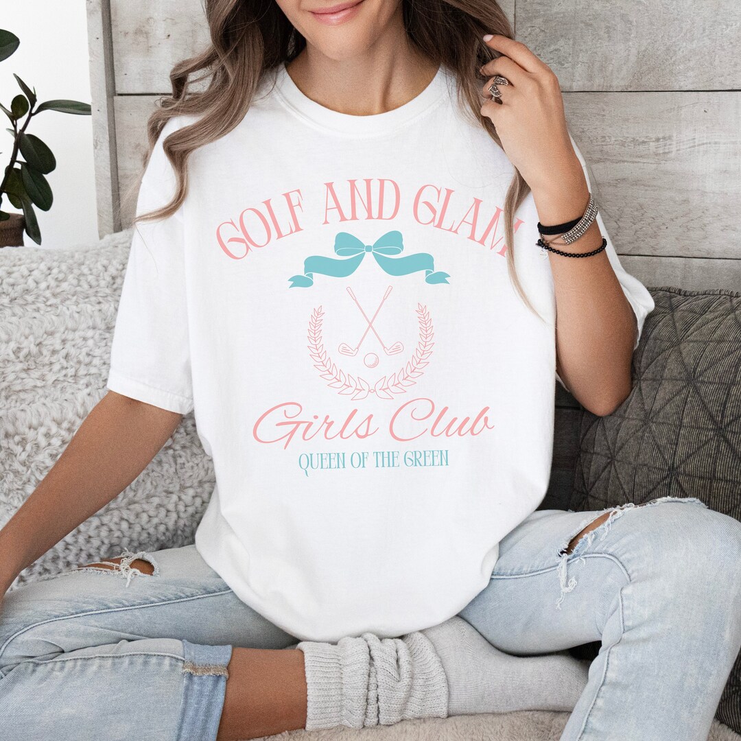 Womens Golf Shirt Ladies Golf and Glam T-shirt Golf Social Club Golf ...