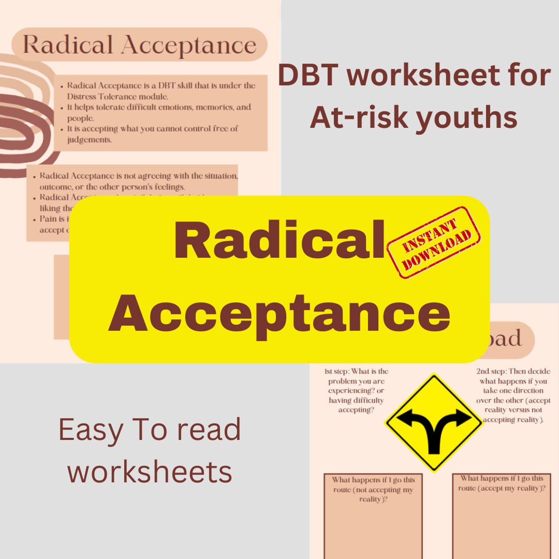 Dbt-radical Acceptance Worksheet - Etsy