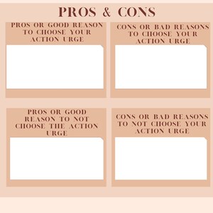 Spanish DBT PROS & CONS Worksheet - Etsy