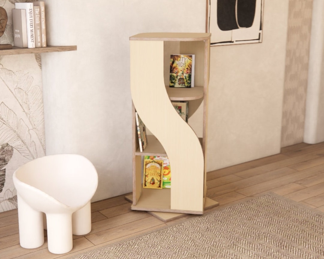 Twist Rotating Swivel Bookshelf for Children - Etsy
