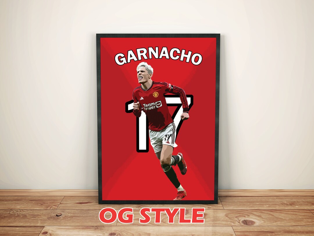 Alejandro Garnacho Football Poster Manchester United - Etsy