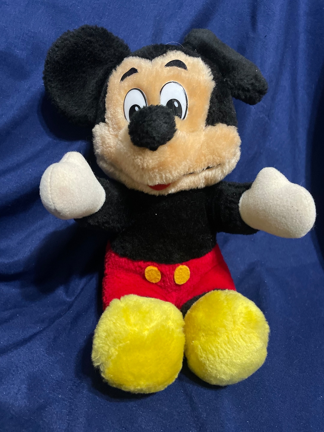 Vintage Plush Sitting Mickey Mouse Stuffed Toy With Tail - Etsy