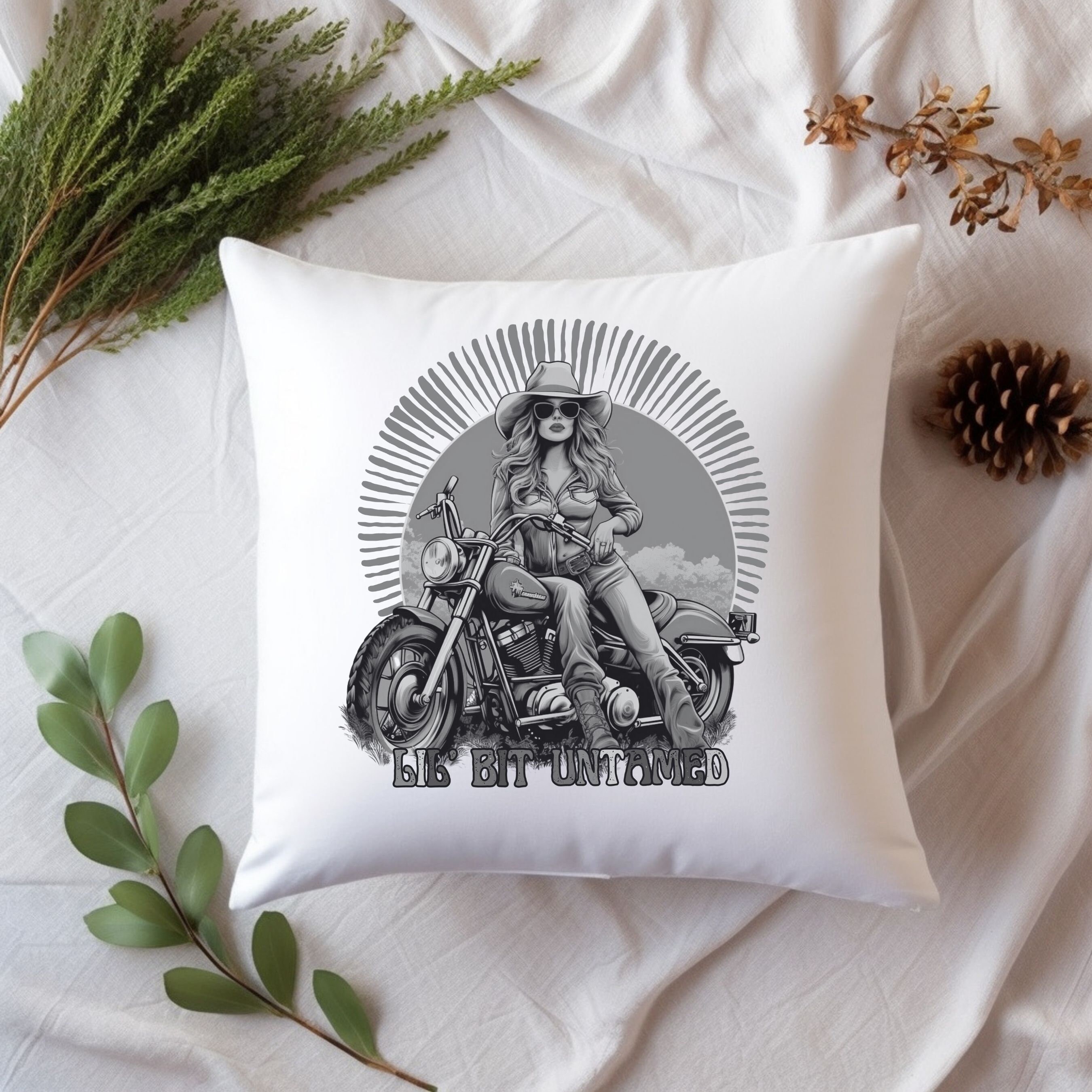 Retro Lil'bit Untamed Girl Rider SVG, Wild West County Girl Biker ...