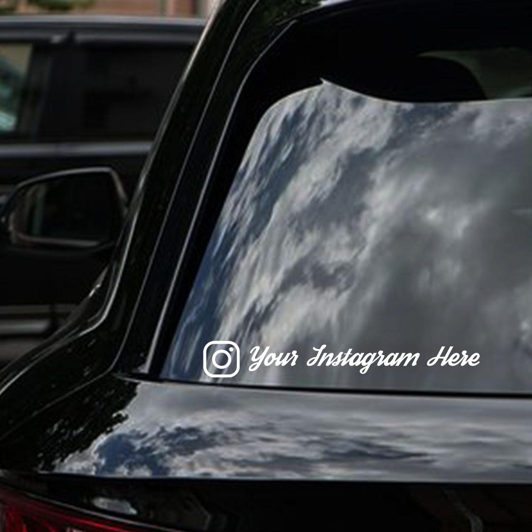 Custom Social Media Sticker, Custom Instagram Car Sticker Vinyl ...