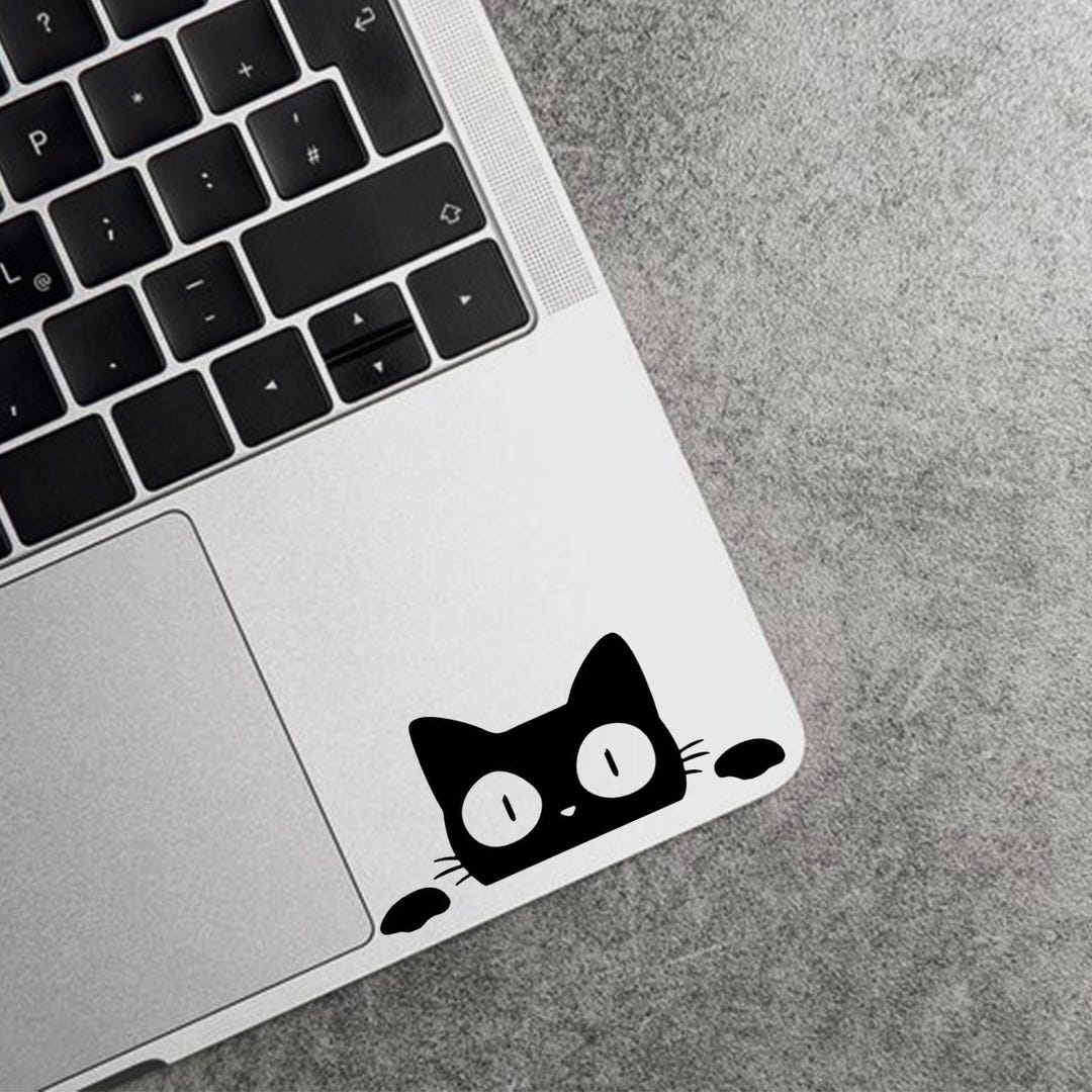 Cat Decal Cat Peeker Cat Laptop Accessories Laptop Sticker Cat Lover ...