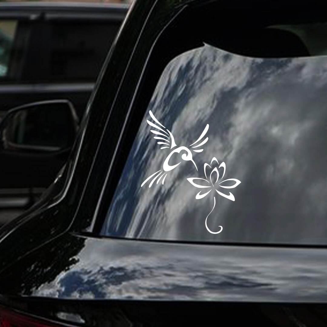 Hummingbird Car Decal Boho Car Decal Nature Themed Car Sticker ...