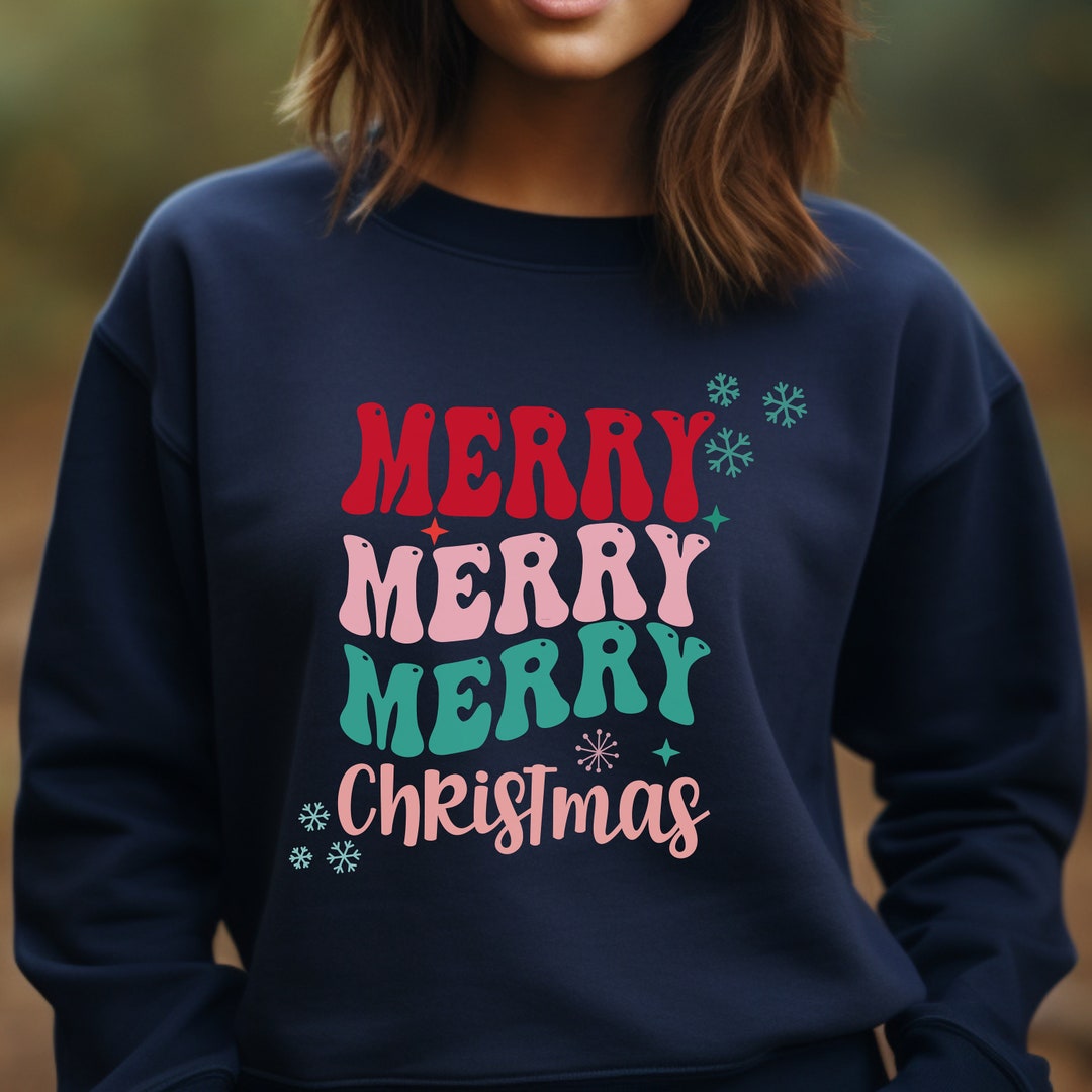 Merry Christmas Sweater, Womens Sweater, Christmas Gift, Seasonal ...