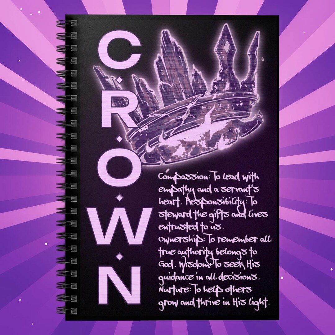 CROWN Inspirational Spiral Notebook - Etsy