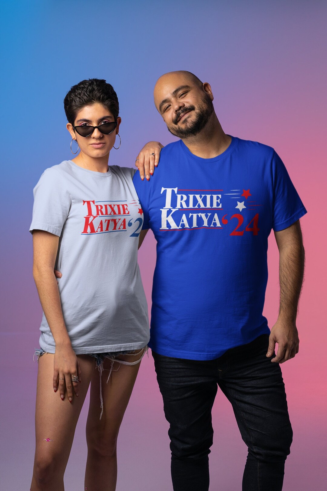 Trixie and Katya '24 Unisex Jersey Short Sleeve Tee, Funny Election '24 Shirt, Trixie and Katya ...