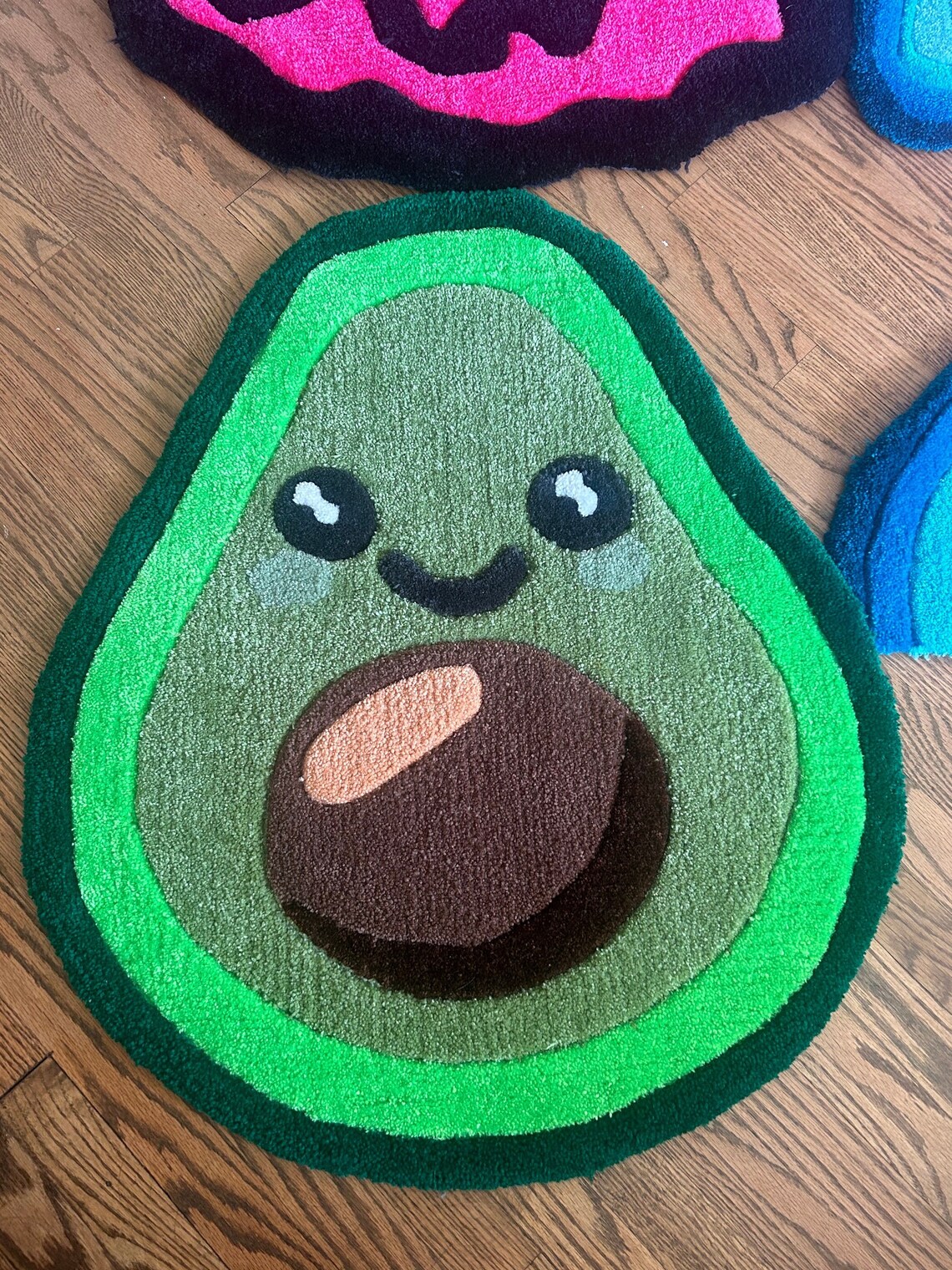 Tufted Rug Handmade Cute Avocado - Etsy