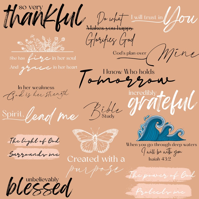 Christian Digital Stickers for Instagram, Faith Story Stickers ...