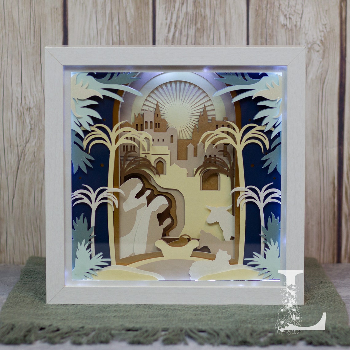 Nativity Scene Shadow Box Cut File - Christmas Lightbox Scene - Layered ...