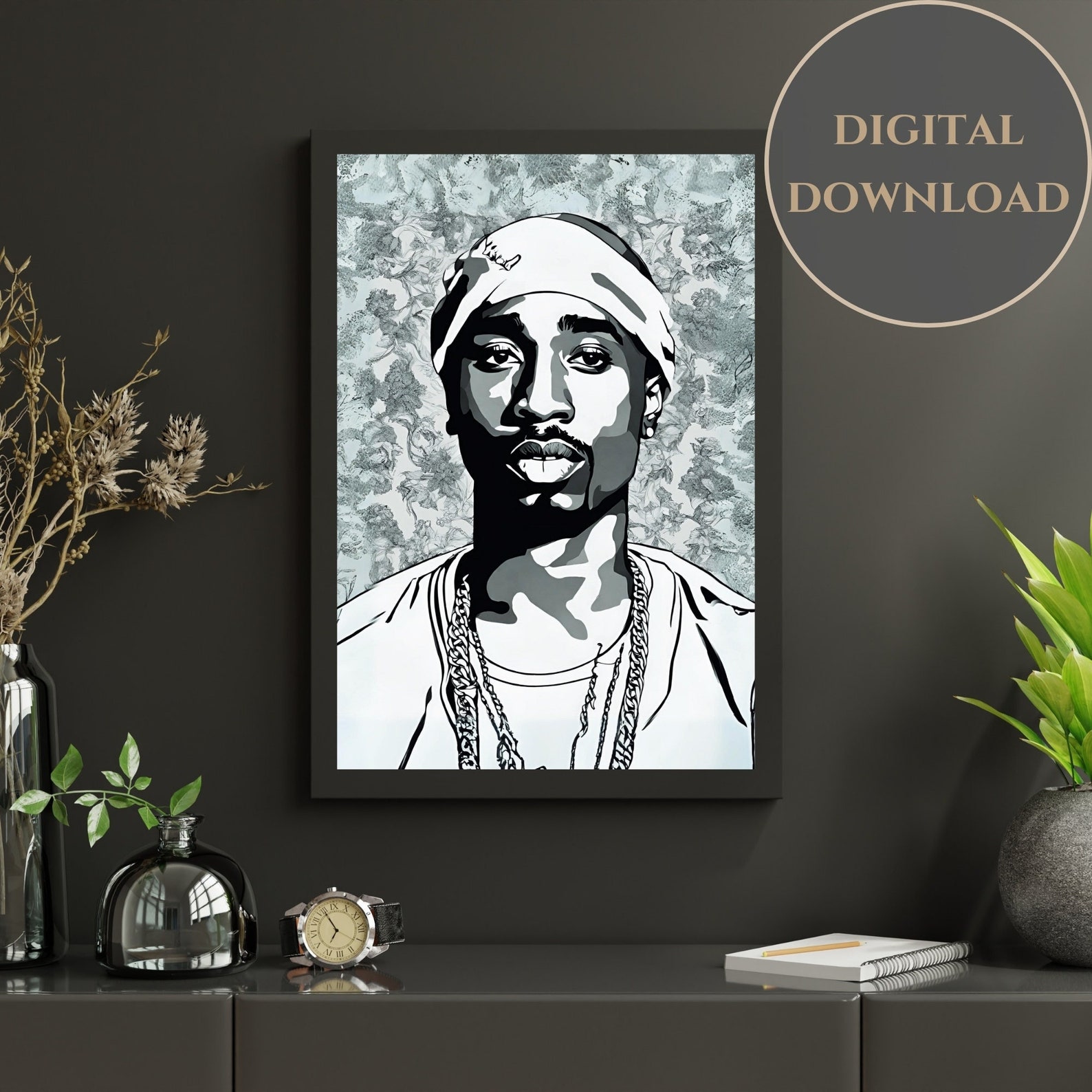Tupac Shakur Minimalist Design Printable Tupac Shakur Art - Etsy Canada
