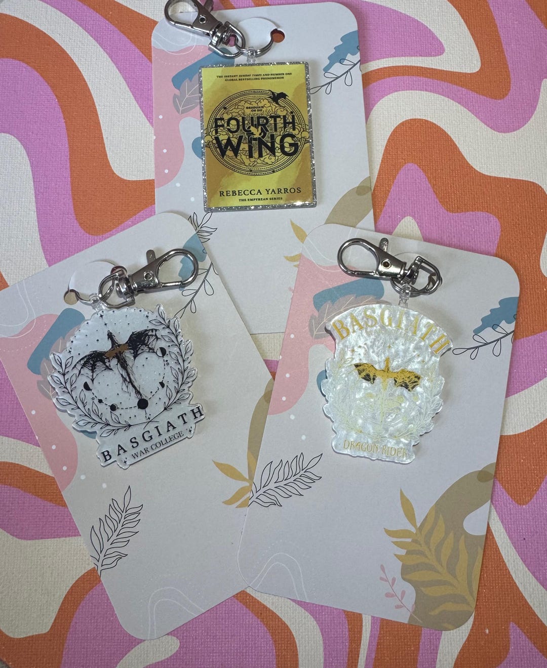Fourth Wing Inspired Keychain | Reading Keychain | Dragon Keychain ...