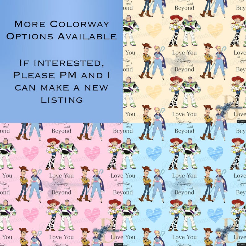 Toy Story Seamless Pattern, Woody Bo Peep Buzz Jesse Seamless File - Etsy