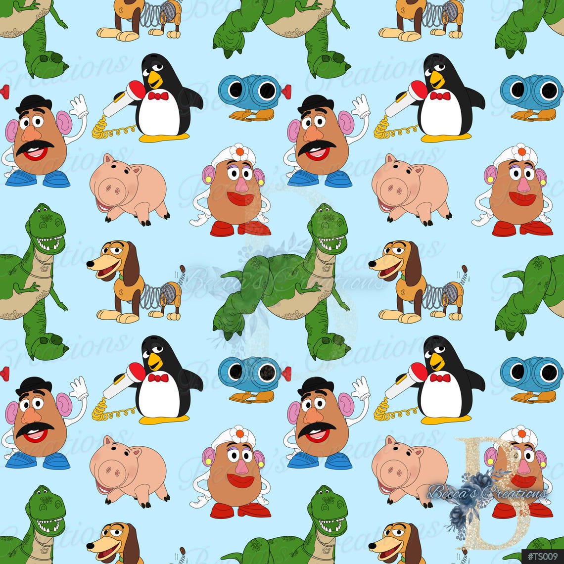 Toy Story Seamless Pattern, Andys Toys Seamless File - Etsy