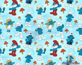 Smurfs Cupcake Seamless Pattern, Smurfs Summer Tumbler, Cartoon ...