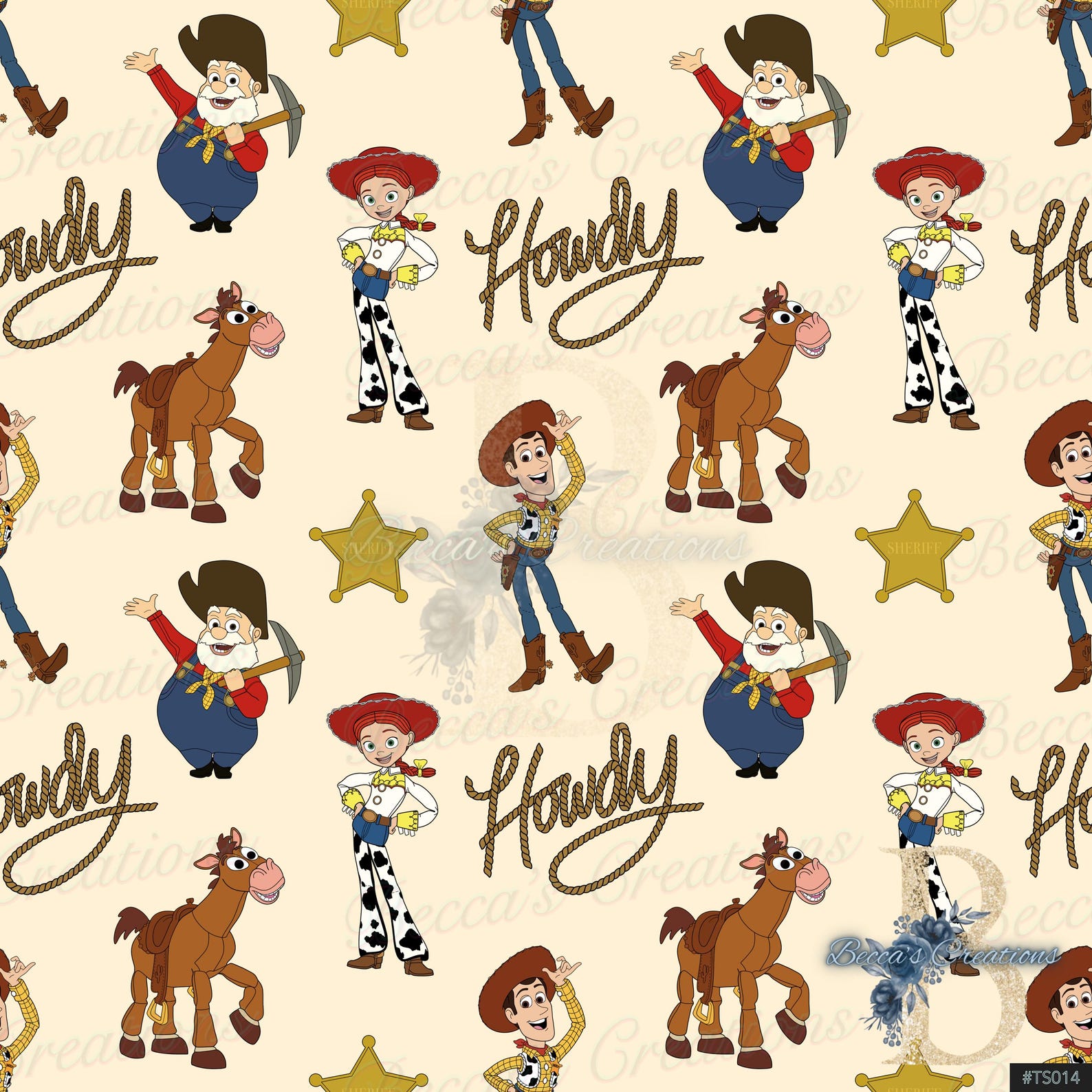 Toy Story Seamless Pattern, Woodys Round up Seamless File - Etsy