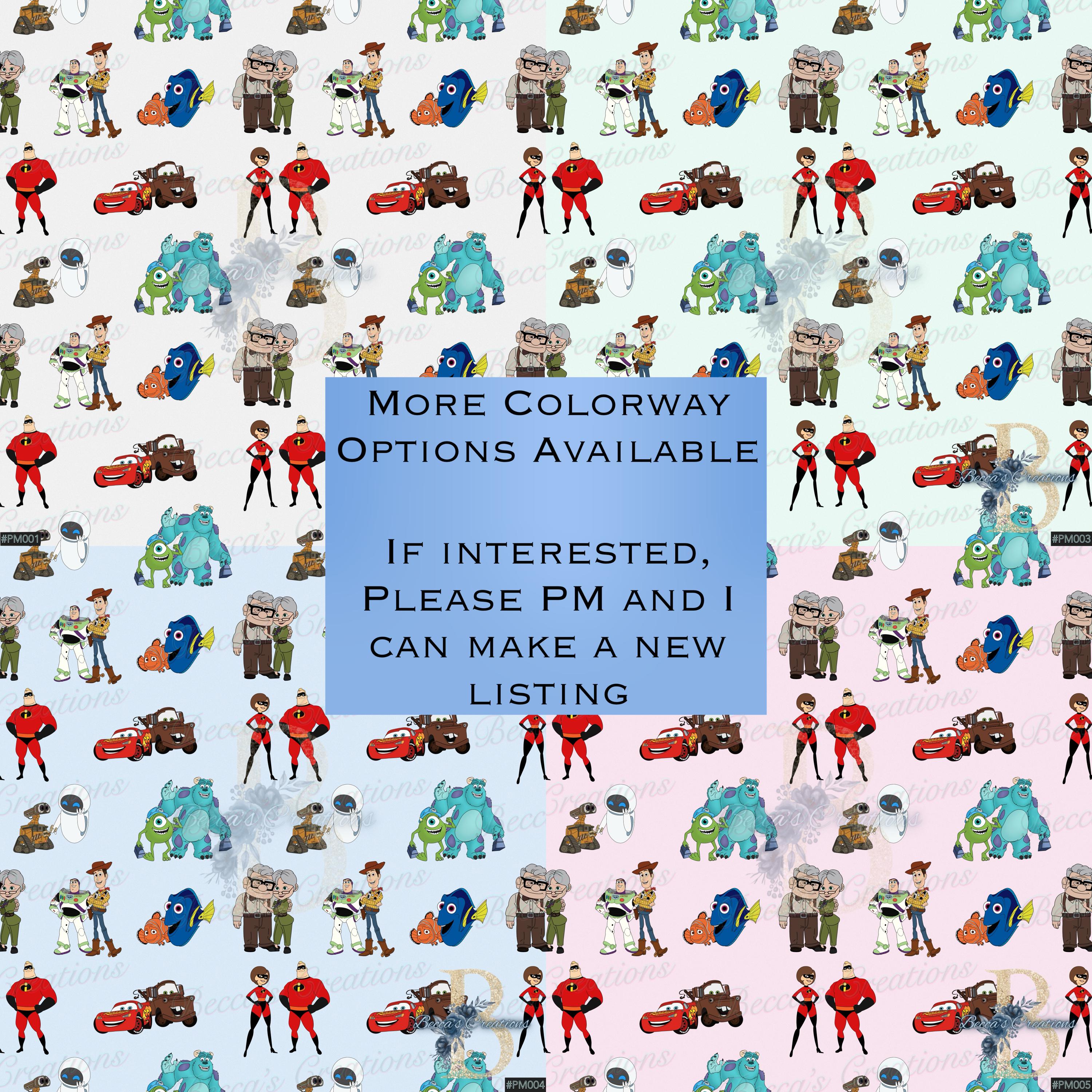 Disney Seamless Pattern, Pixar Seamless File Yellow - Etsy