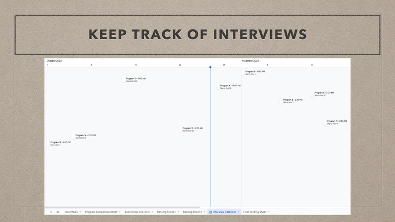 Ultimate Residency Program Ranking Spreadsheet - Etsy
