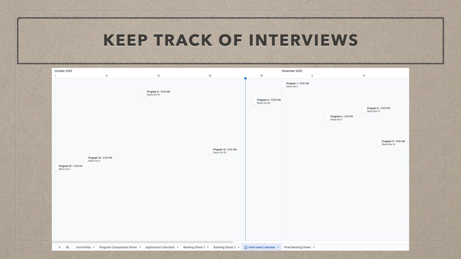Ultimate Residency Program Ranking Spreadsheet - Etsy