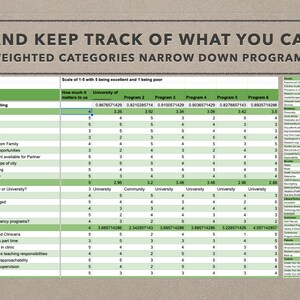 Ultimate Residency Program Ranking Spreadsheet - Etsy