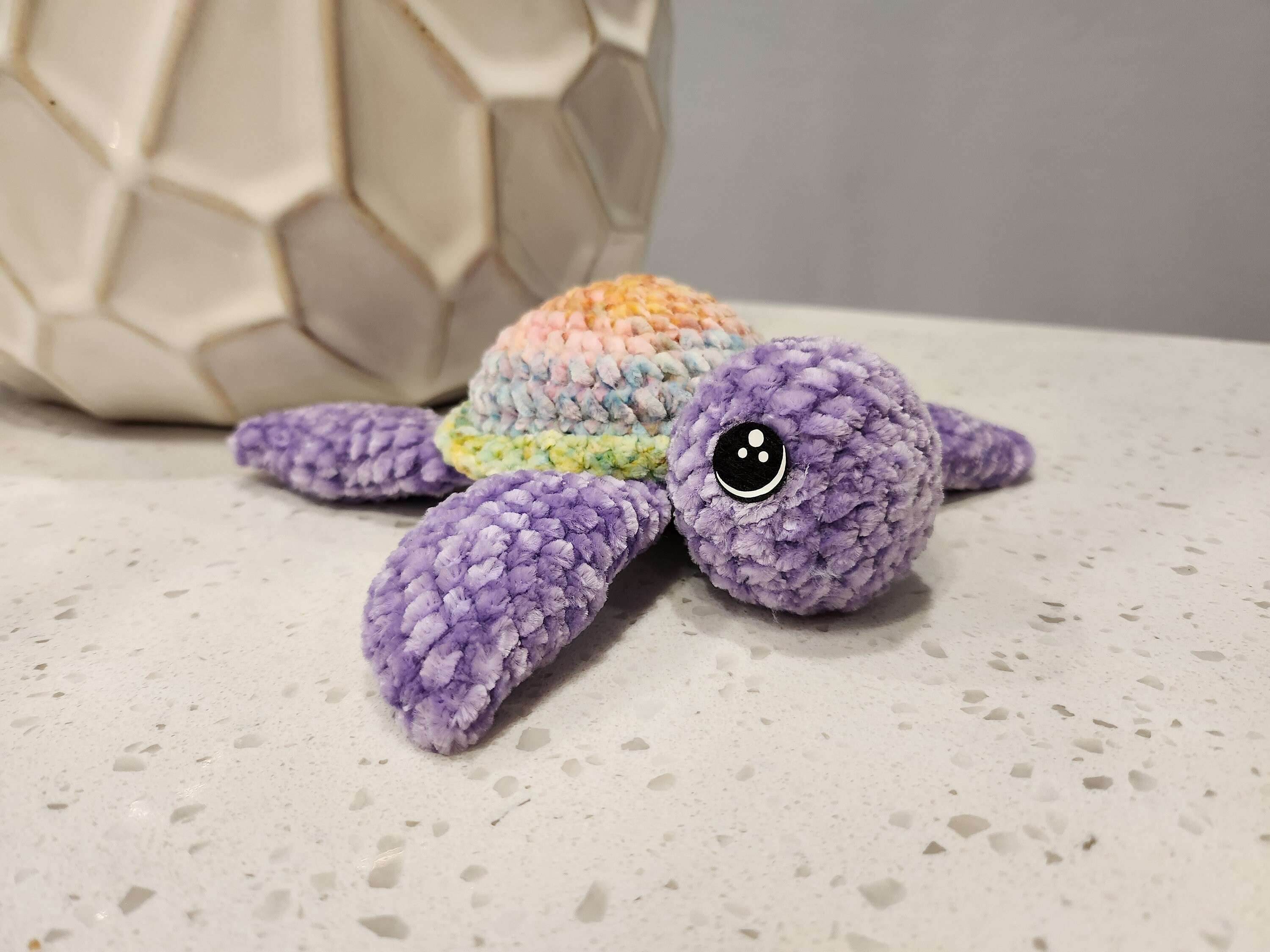 Mini Cute Rainbow Turtle Tortoise Plushie Plush Toy Crochet Kawaii - Etsy
