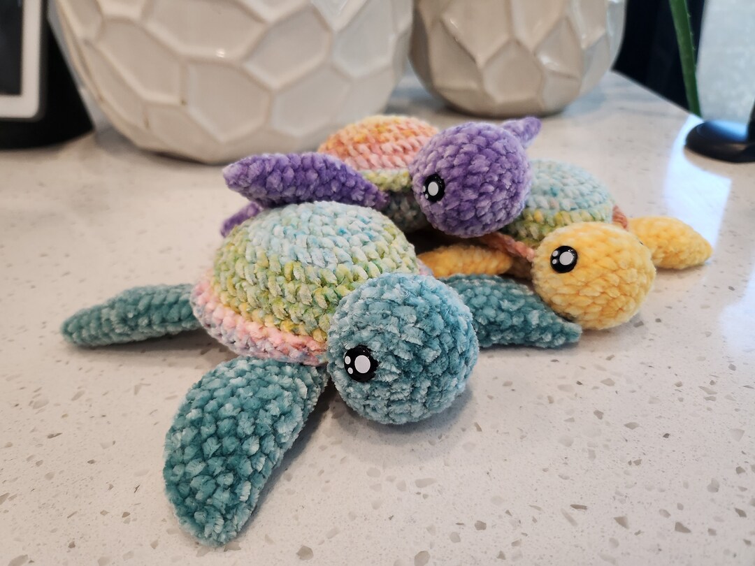 Low Sew Mini Crochet Turtle Pattern. Beginner Friendly - Etsy