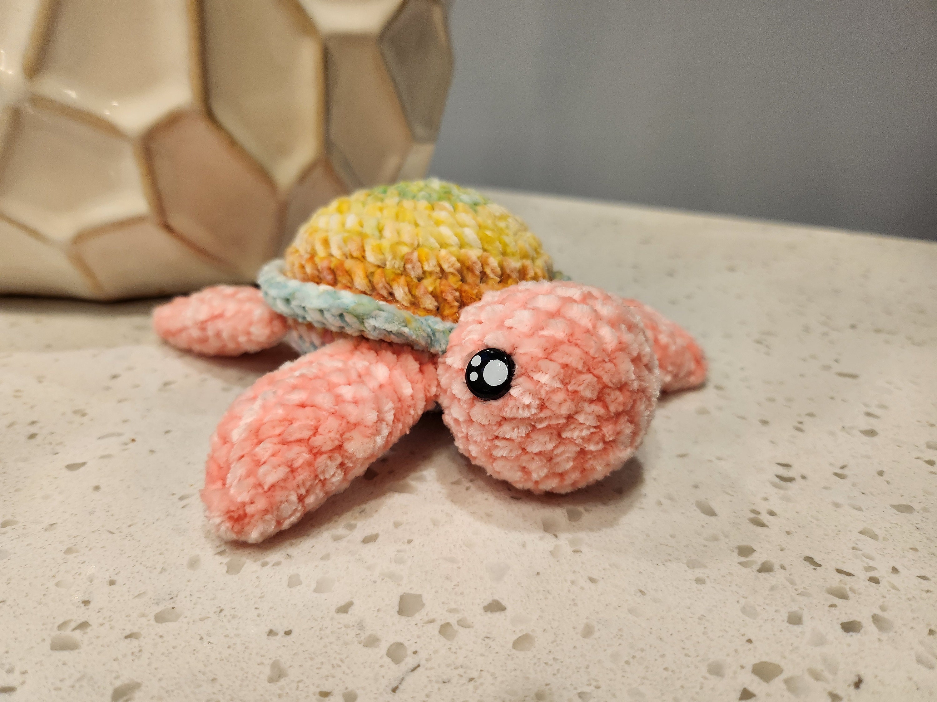 Mini Cute Rainbow Turtle Tortoise Plushie Plush Toy Crochet Kawaii - Etsy